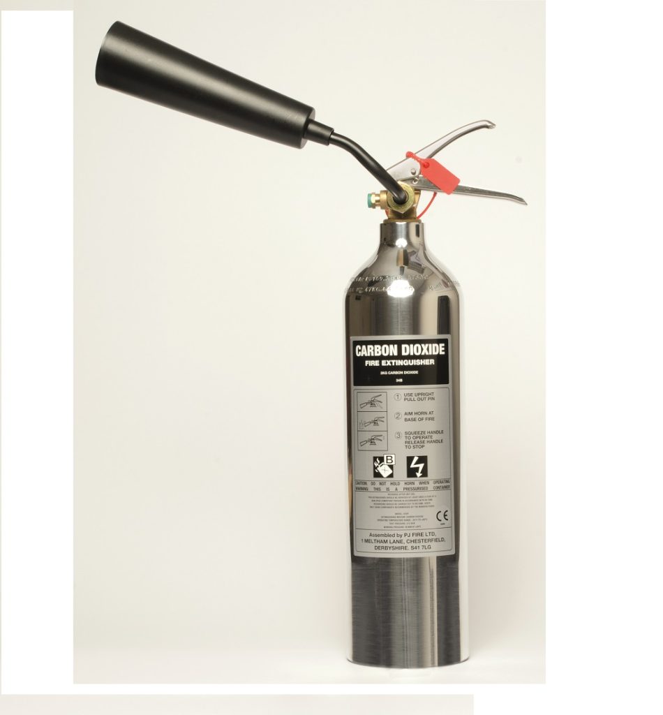 2kg CO2 Fire Extinguisher - Polished - Flameskill